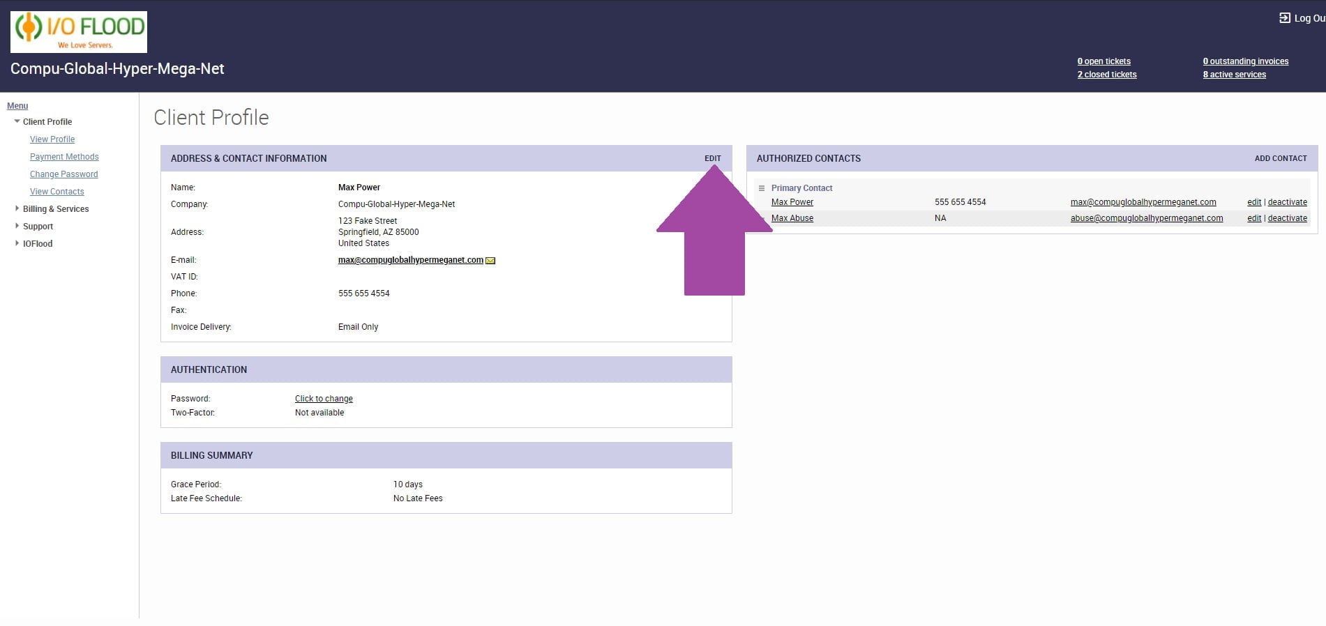How To: Update a Contact in Ubersmith