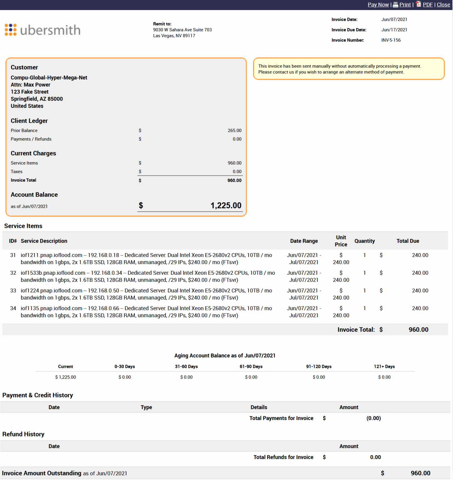 Ubersmith: How to Understand Your Invoice!