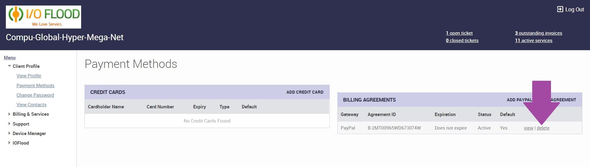 Ubersmith: How To - Add a PayPal Billing Agreement.